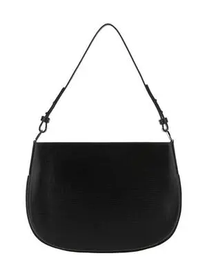 By Far Issa Logo Plaque Shoulder Bag - Black