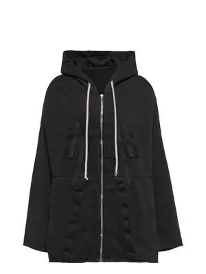 Rick Owens Cotton Zip-up Hoodie - Black
