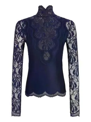 Rabanne Long-sleeved Lace Top - Blue
