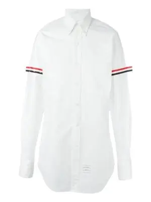 Thom Browne Grosgrain Armband Oxford Shirt - White
