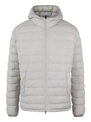 Herno Zip-up Hooded Long-sleeved Jacket - Gray