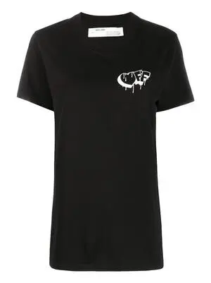 Off-White Logo Printed T-shirt - Black