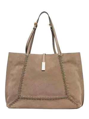 POLLINI Austin Suede Tote Bag - Neutrals