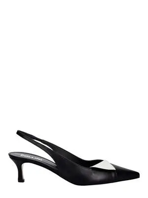 POLLINI Contrast-panel Slingback Pumps - Black