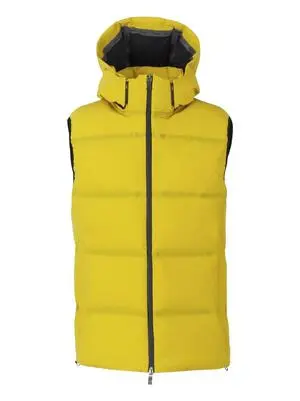 Herno Hooded Down Gilet - Yellow