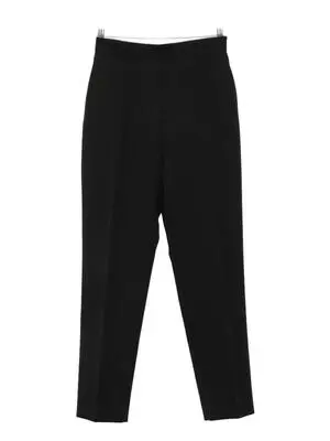THE ROW Ezanra Wool High-waisted Pleated Trousers - Black