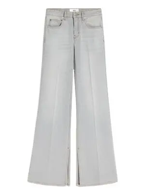 Ami Slitted Flared Jeans - Gray