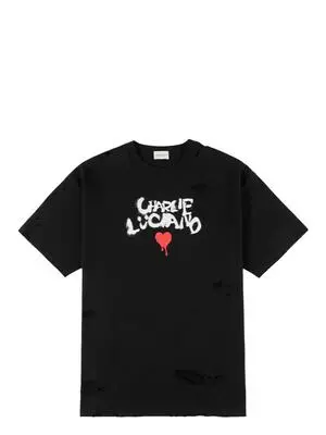 CHARLIE LUCIANO Graffiti Heart T-shirt - Black