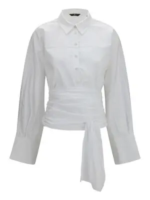 7 For All Mankind 7 For All Mankind Long Sleeve Knot Waist Shirt No