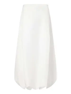 Tibi Jalousie Shell Midi Skirt - White