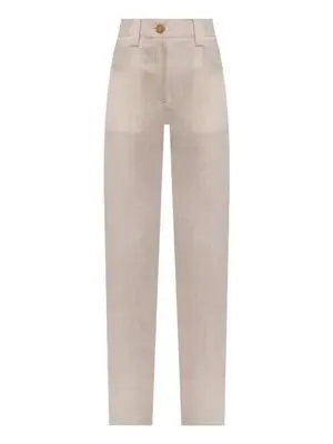 KHAITE Khaite Wool And Cashmere-Blend Straight-Leg Pants