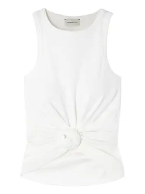Magda Butrym Magda Butrym Knotted Ribbed Stretch Cotton-Jersey Tank No