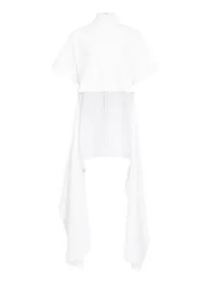 Alaïa Asymmetrical Cotton Jersey T-shirt - White