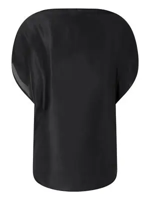 Khaite Poppi Satin Blouse - Black