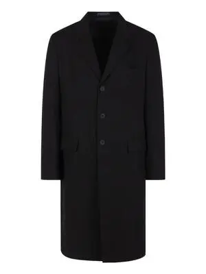 Yohji Yamamoto Long Button-up Coat - Black