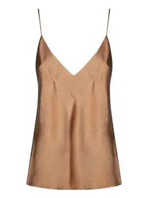 FORTE_FORTE V-neck Spaghetti Strap Tank Top - Nude