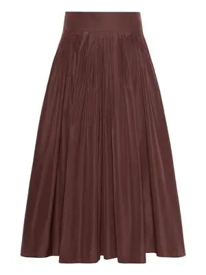Max Mara Max Mara Taffeta Pleated Skirt Bordeaux Red