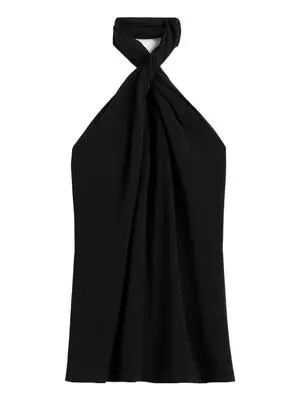 TOTEME Twisted Halterneck Top - Black