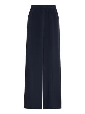 Max Mara Max Mara Volonta Wide-Leg Silk Trousers Ultramarine