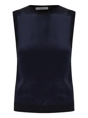 Max Mara Sleeveless Round Neck Top - Black