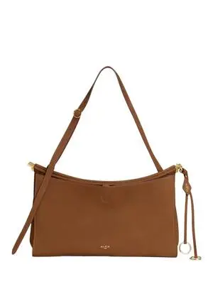 Alaïa Alaia Le Click Pocket 35 Bag In Nubuck Brown
