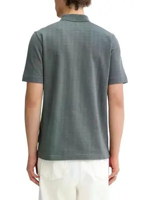Marc O'polo Check-patterned Short-sleeve Polo Shirt - Grey