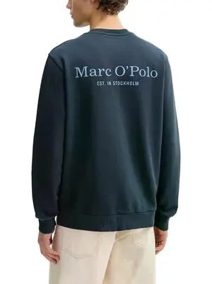 Marc O'polo Logo Motif Crew Neck Sweatshirt - Blue