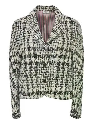 Thom Browne Houndstooth Woven Jacket - Black