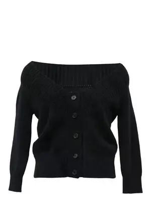 Alexander McQueen Ribbed V-neck Sweater - Black