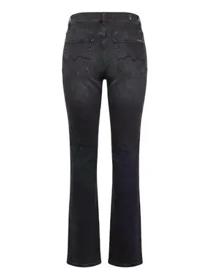 7 For All Mankind Faded Logo-patch Jeans - Grey