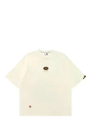 AAPE BY *A BATHING APE Logo-patch Puff-print T-shirt - Neutrals