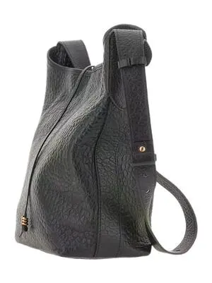 GIANNI CHIARINI Carla Grained Leather Shoulder Bag - Black