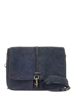 GIANNI CHIARINI Gianni Chiarini Berlino Suede Shoulder Bag Blue