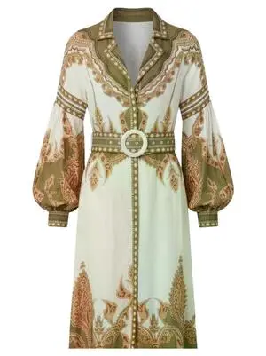SCARLETT POPPIES Florista Paisley-print Dress - Neutrals