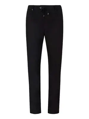 DISTRETTO 12 Drawstring Trousers - Black