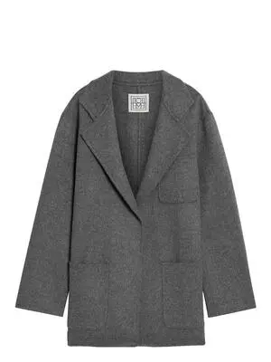 TOTEME Toteme Brushed Woolfelt Relaxed Fit Jacket Gray