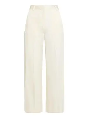 TOTEME Satin Crepe Straight Leg Pants - Ivory