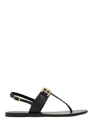 Bally Embellished Leather Slingback Sandals - Black