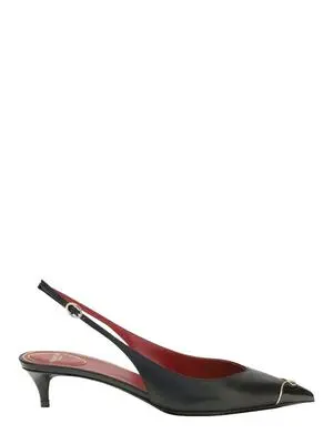 Valentino Garavani Vlogo Signature Slingback Pumps - Black