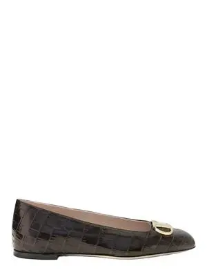 Valentino Garavani Vlogo Signature Ballet Flats - Brown