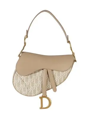 Dior Tan Calfskin Oblique Saddle Bag - Neutral