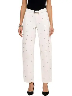 L'Agence Bex Embellished Rodeo Jean - Blanc