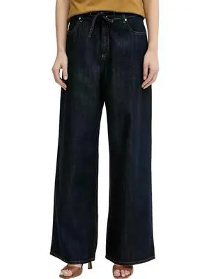 TRUSSARDI Drawstring Wide-leg Jeans - Blue