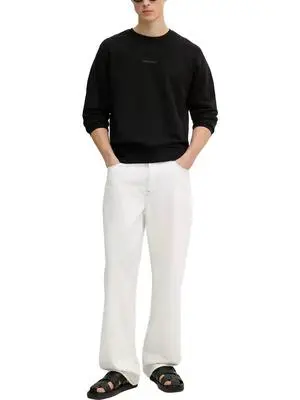 TRUSSARDI Logo Print Crew Neck Sweater - Black