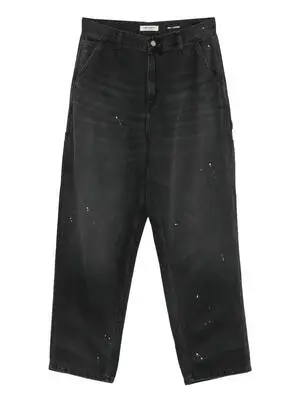 Carhartt Work In Progress Paint-splatter Washed Jeans - Black
