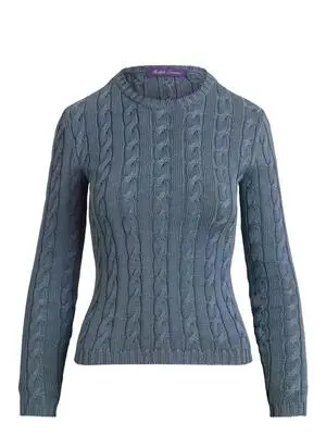Ralph Lauren Cable-knit Crew Neck Sweater - Blue