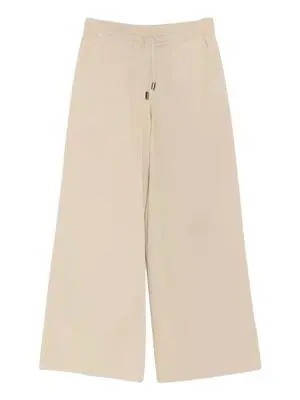 Fedeli Drawstring Waist Wide-leg Trousers - Neutrals