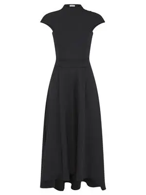 CELESTINE & MAE High Neck Midi Dress - Black