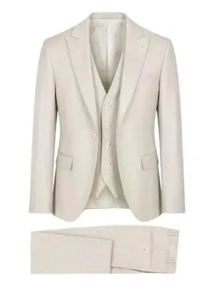RAMON SANJURJO Peak-lapel Suit Set - Neutrals