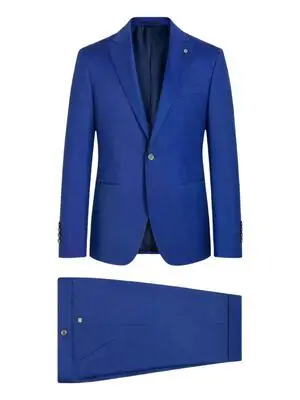 LUIGI BIANCHI MANTOVA Single-breasted Notch-lapel Suit - Blue